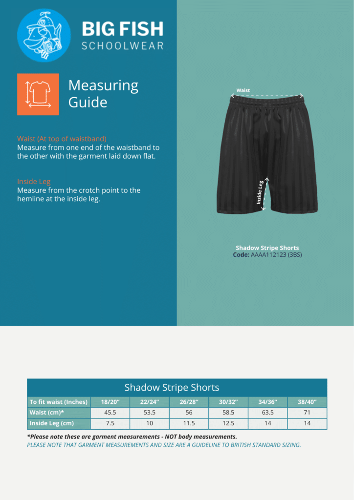 Games/PE Shorts - Big Fish Schoolwear
